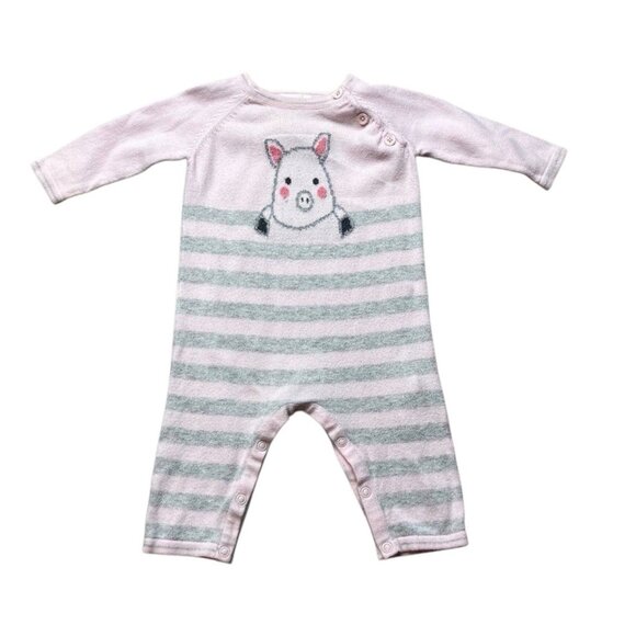 Angel Dear | Bottoms | Angel Dear Striped Pig Romper Size 3 Months ...